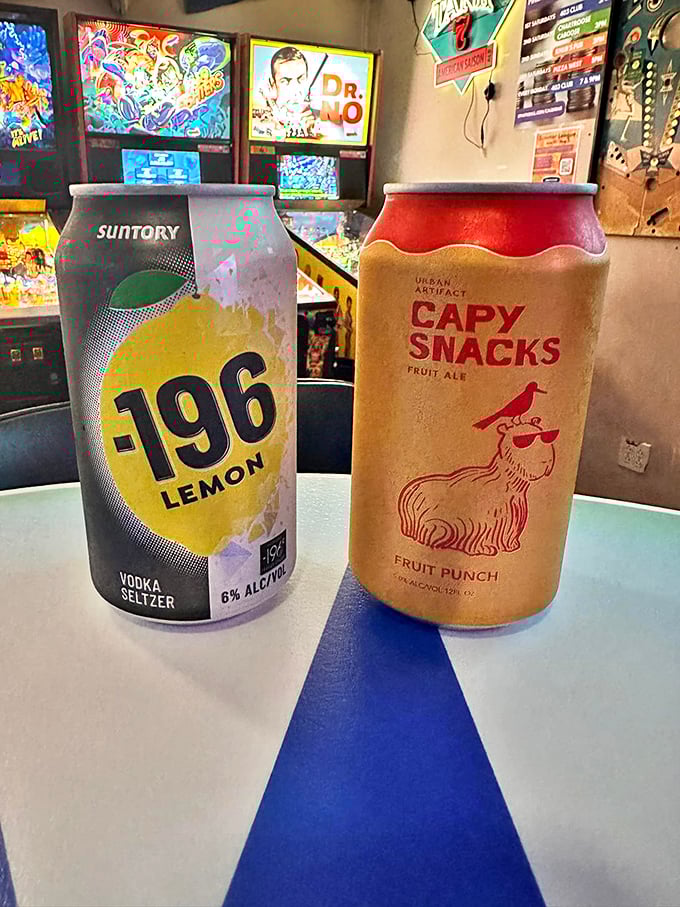 These aren't your ordinary canned beverages. At 403 Club, even the drinks come with a side of playful personality.