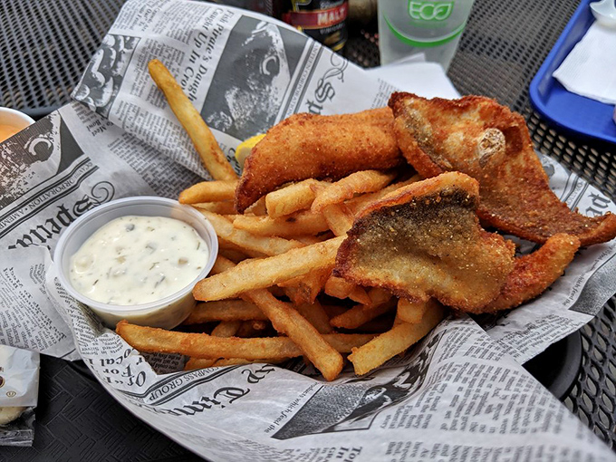 Golden-battered fish that shatters with each bite, nestled alongside fries that could make a French chef weep. This isn't fast food&mdash;it's food worth slowing down for.