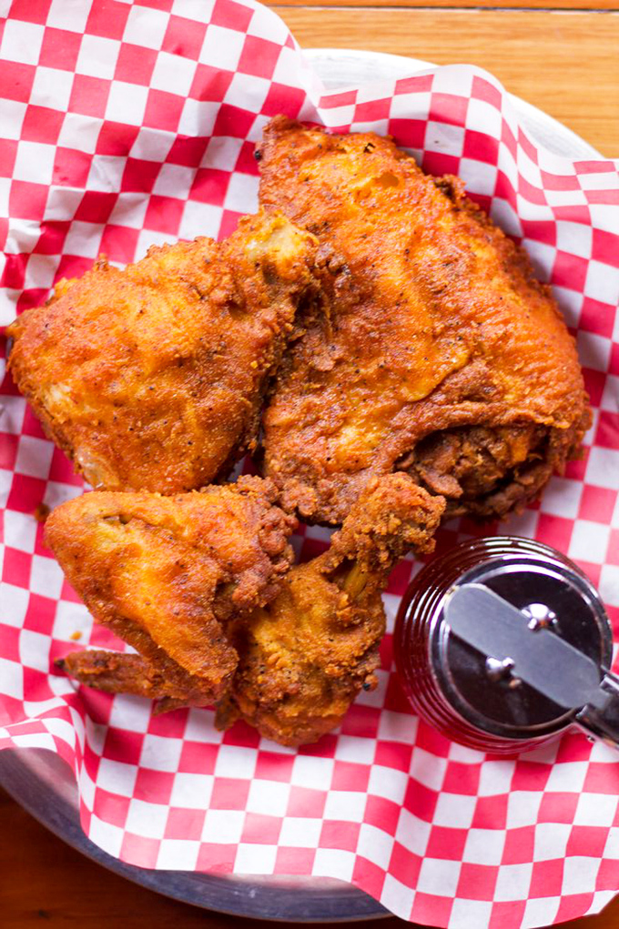 Golden-brown perfection that makes you question your loyalty to every other fried chicken you've ever loved. That crust deserves its own fan club.
