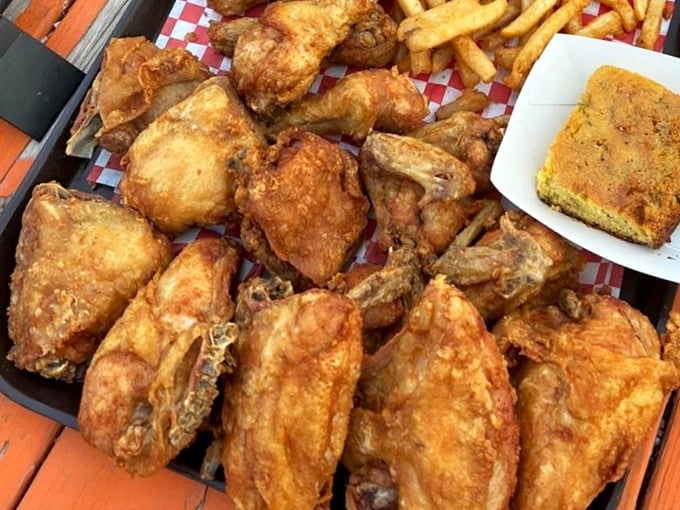 Golden-brown perfection that makes you want to cancel all afternoon appointments. This chicken doesn't just cross the road&mdash;it owns it.