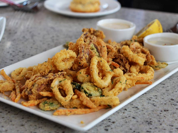 Golden-fried perfection on a plate! These crispy morsels are the reason people set their GPS for Leawood when the seafood craving strikes.