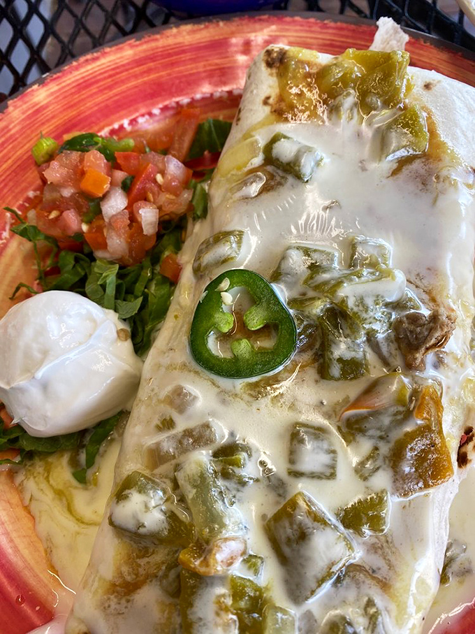 When a burrito gets a proper green chile smothering, angels sing and taste buds throw a fiesta that lasts well beyond the last bite.