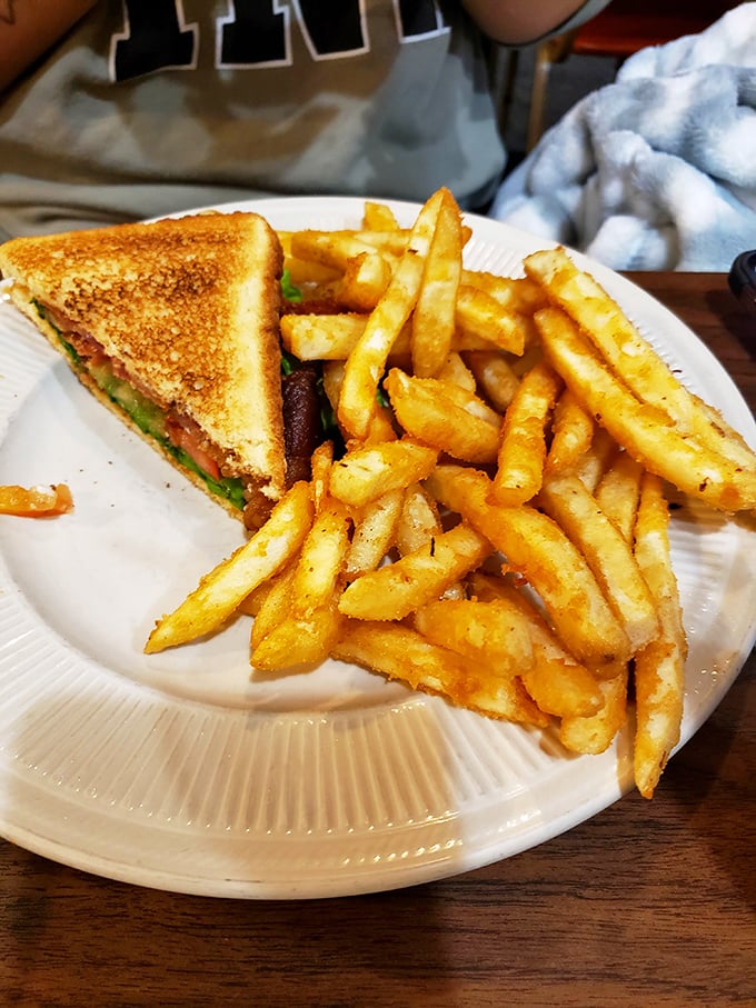 Golden-brown perfection that makes you hear angels sing. This grilled cheese achieves that mythical balance of crispy exterior and molten, gooey interior.