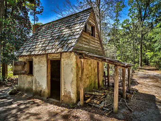 This rustic cabin at Wormsloe Historic Site has witnessed more American history than your high school textbook, and tells it with better character development.