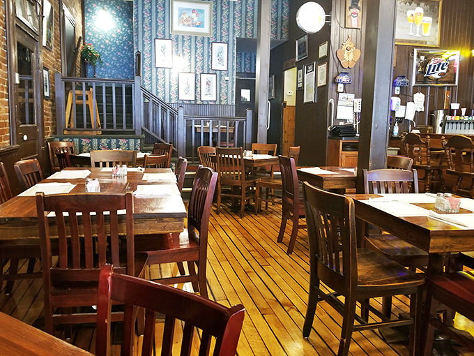 Wooden floors that have supported generations of diners, walls that have absorbed decades of laughter, and tables waiting for your elbows and stories.