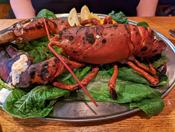 This magnificent crimson crustacean isn't just dinner&mdash;it's an event. Served on a bed of greens, it's the Pocono's answer to coastal indulgence.