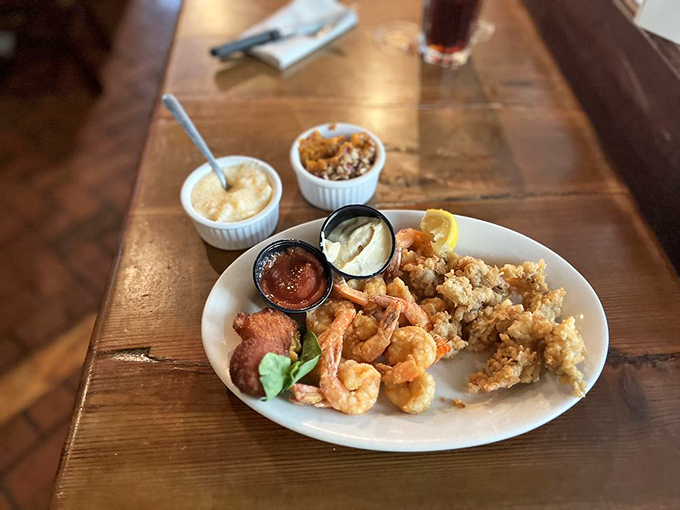 The seafood platter that answers the eternal question: "Why choose one when you can have it all?" Complete with sides that don't play second fiddle.