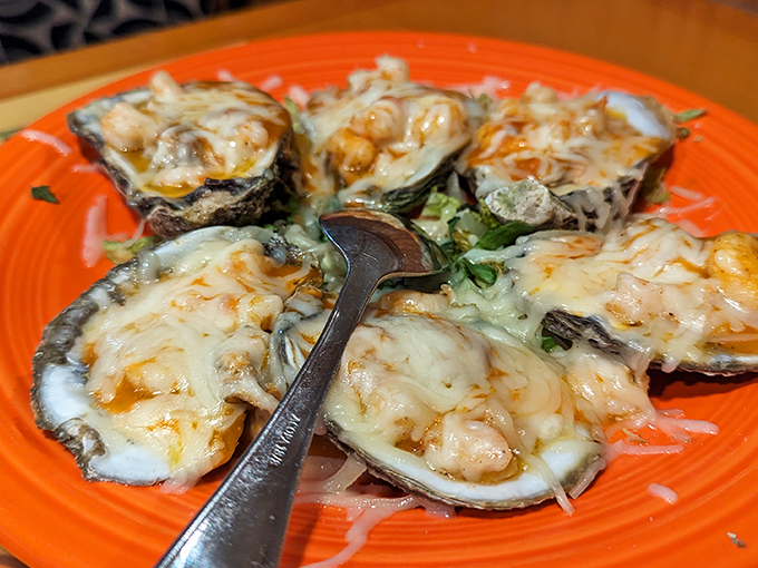 Cheese-topped oysters that make you forget you're 800 miles from the nearest coast. The ocean called; it's jealous of Albuquerque.