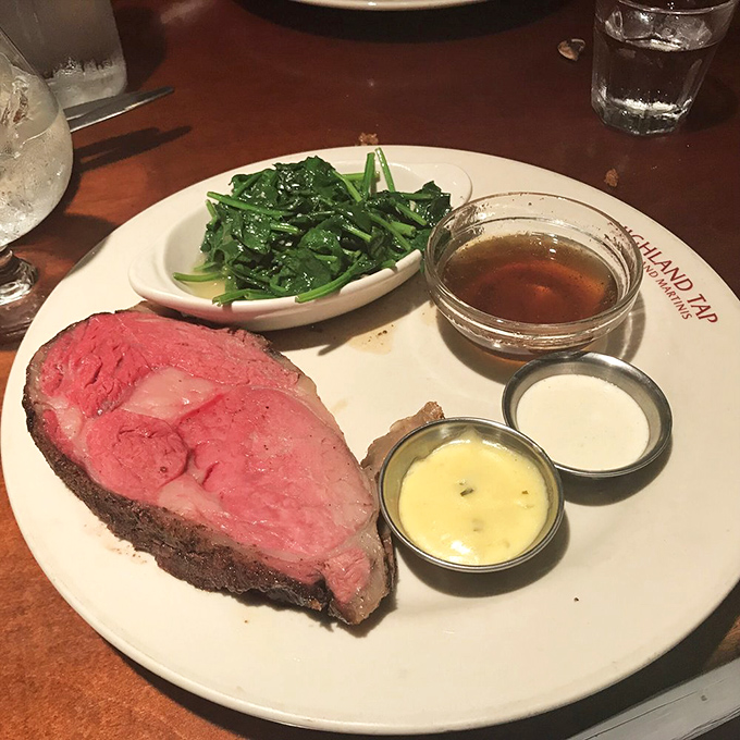 Prime rib perfection that makes time stand still. That rosy center, surrounded by a seasoned crust, is what beef dreams are made of.
