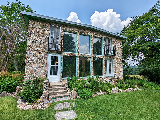 Mother Nature's original spa entrance. The springs that gave this town its name still peek out from beneath lush greenery and limestone.