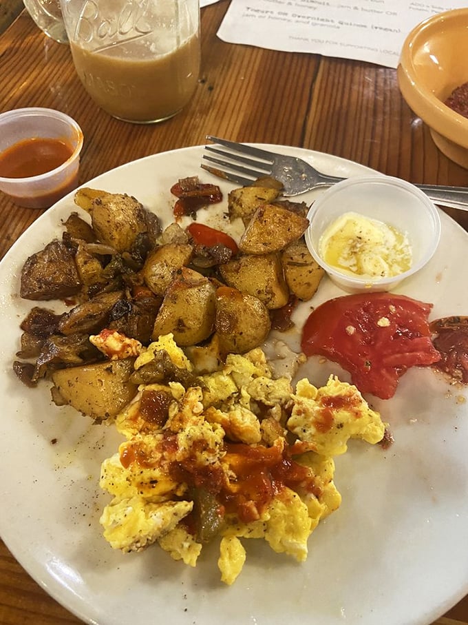 This sandwich isn't just lunch&mdash;it's edible architecture with vibrant slaw and hearty bread. The seasoned popcorn side dish? Pure genius disguised as simplicity. 