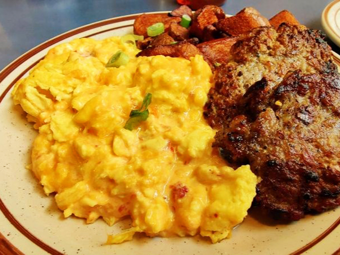 Sunshine on a plate! These scrambled eggs and home fries are the breakfast equivalent of finding an extra twenty in your winter coat pocket.