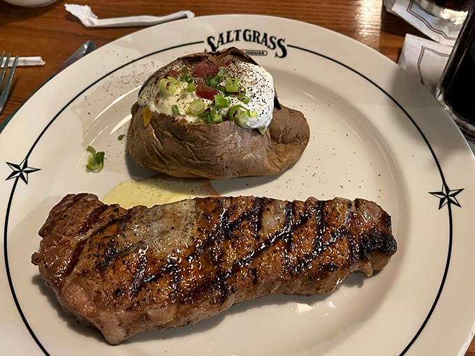 A perfectly grilled steak alongside a loaded baked potato &ndash; the culinary equivalent of a perfect dance partnership where neither upstages the other.