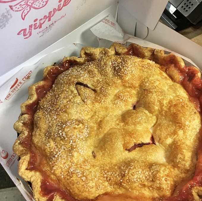This strawberry rhubarb masterpiece isn't just a pie&mdash;it's summer captured in a pan. The golden crust and ruby filling are practically winking at you.