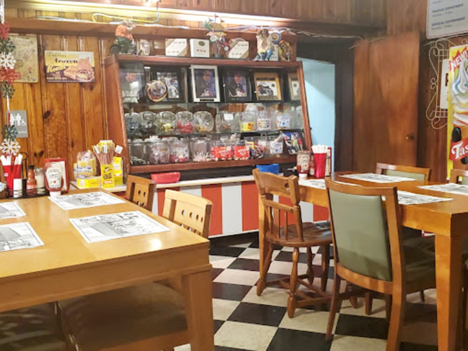 These wooden tables have witnessed countless first dates, family celebrations, and chocolate-fueled heart-to-hearts over the decades.