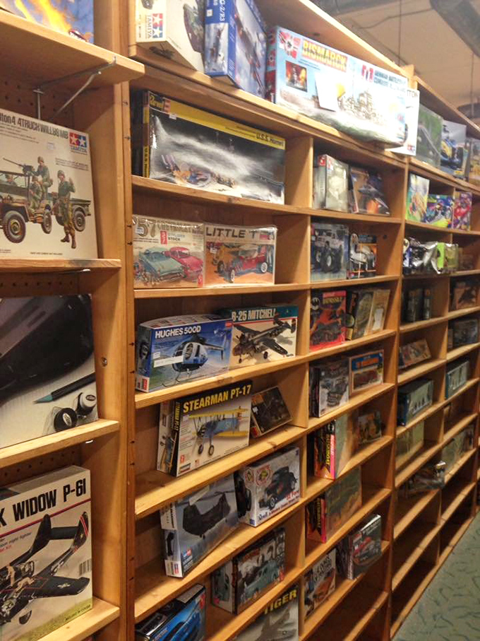 Model heaven for the perpetually young at heart. From warplanes to hot rods, these boxes contain miniature dreams waiting to be assembled.