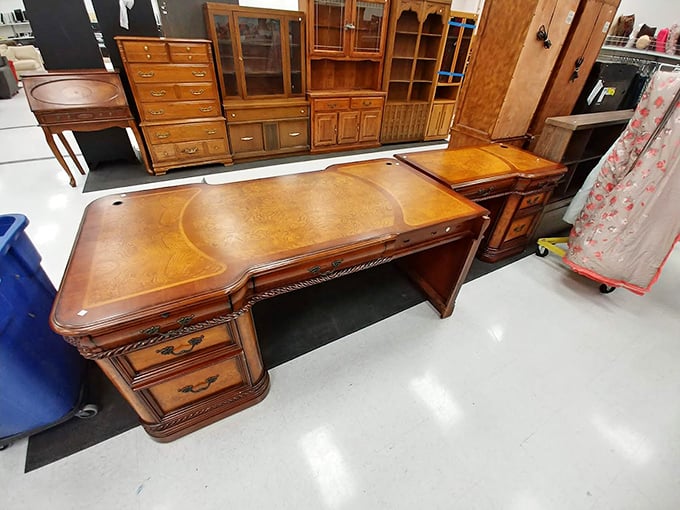 Solid wood craftsmanship from an era when furniture was built to outlast its owners. Don Draper would approve.