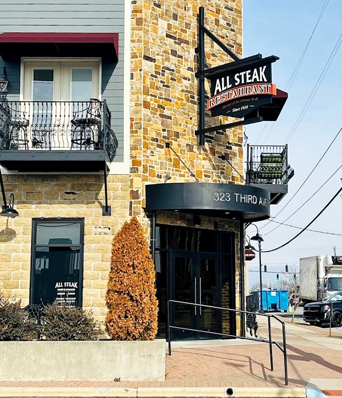 All Steak Restaurant: All Steak's sophisticated stone facade in downtown Cullman &ndash; where "dress to impress" applies to the beef, not the customers.
