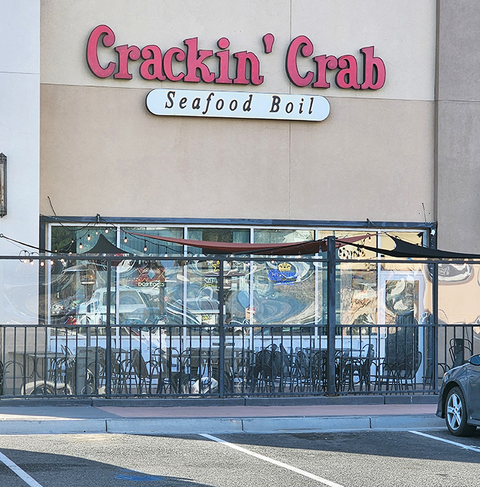 Crackin' Crab's outdoor seating beckons like a seafood siren&mdash;resistance is futile when butter sauce is involved.