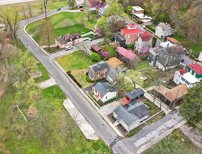 Elsah nestles between bluffs and river like a village that escaped from a storybook and decided to stay.