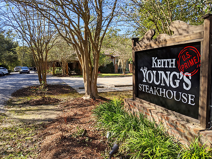 Nestled among the trees like a delicious secret, Keith Young's serves steaks worth getting lost for.