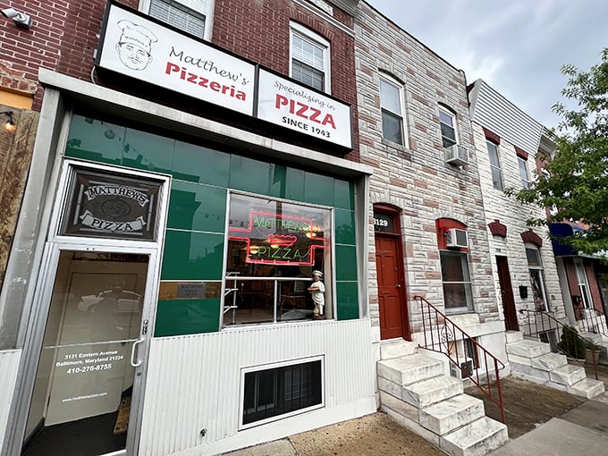 Matthew's green-tiled time capsule has been serving pizza epiphanies since 1943. Some traditions don't need updating.