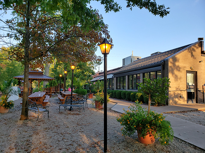 Mike Linnig's garden oasis feels like stumbling into a secret backyard party where everyone knows the password is "hush puppies."