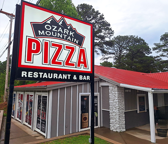 Mountain views and mountain-sized flavor. Ozark Mountain Pizza's rustic charm offers a delicious respite from Branson's glitzier attractions.