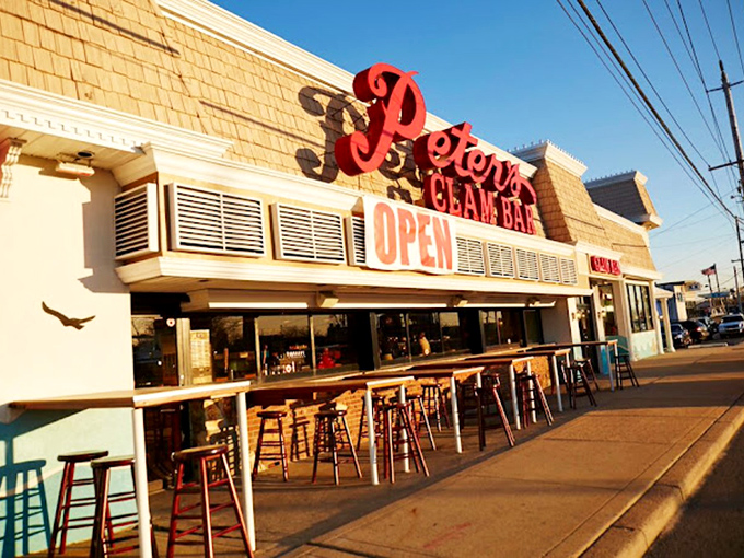 Peter's Clam Bar: "That classic 'Clam Bar' sign has witnessed decades of happy diners cracking shells and making memories. Some traditions are worth preserving."
