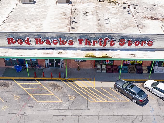 Red Racks' no-nonsense facade belies the archaeological dig of fashion treasures waiting just beyond those doors.