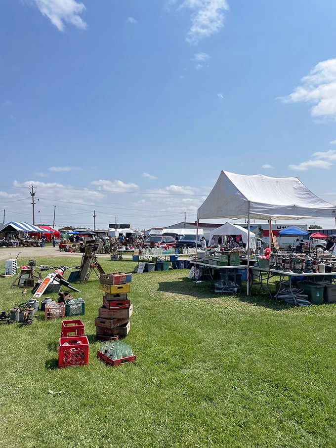 Springfield's extravaganza weekends transform ordinary fairgrounds into an antiquing universe. Indiana Jones would trade his whip for a shopping cart here.