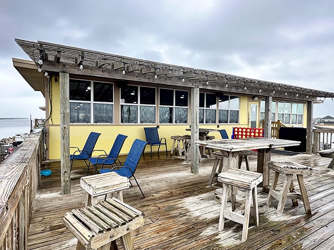 Stingaree's weathered deck has hosted more seafood feasts than a pelican's gullet &ndash; and the view comes free with every meal.