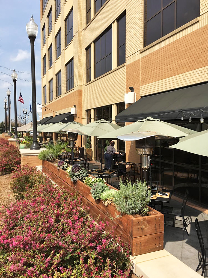The Manship's elegant patio invites you to linger over wood-fired perfection. Sophisticated without being stuffy&mdash;like Shakespeare in blue jeans.
