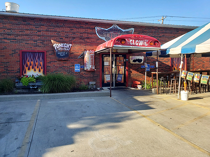 The entrance to A Little BBQ Joint &ndash; where great barbecue isn't just served, it's celebrated with finger-licking reverence.
