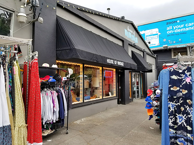Like a speakeasy for vintage lovers, this unassuming storefront conceals decades of fashion waiting to be rediscovered.