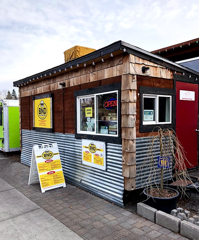 Bend Burgz N Dogz: The handwritten menu board displays hot dog masterpieces that taste even better in this tiny timber outpost of culinary creativity.