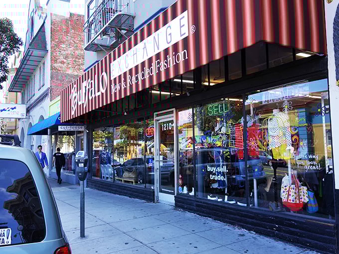 Where Valencia Street's hipsters and bargain hunters converge &ndash; Buffalo Exchange's window displays promise fashion gold within.