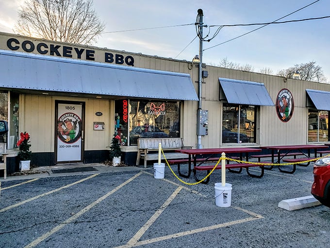 Cockeye BBQ's humble white building houses smoke masters who transform ordinary cuts into extraordinary experiences.