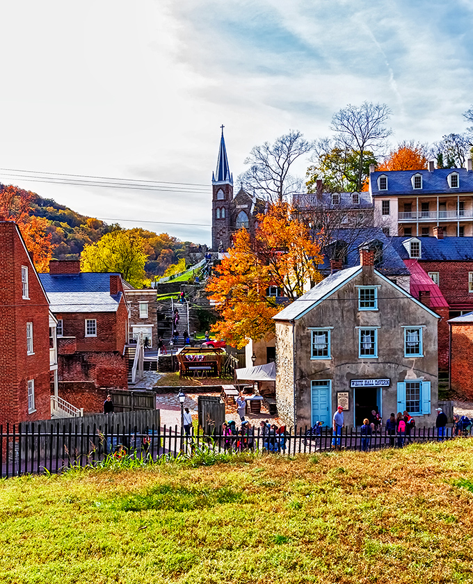 Fall in Harpers Ferry paints the town in colors so vibrant they'd make Bob Ross reach for new brushes.
