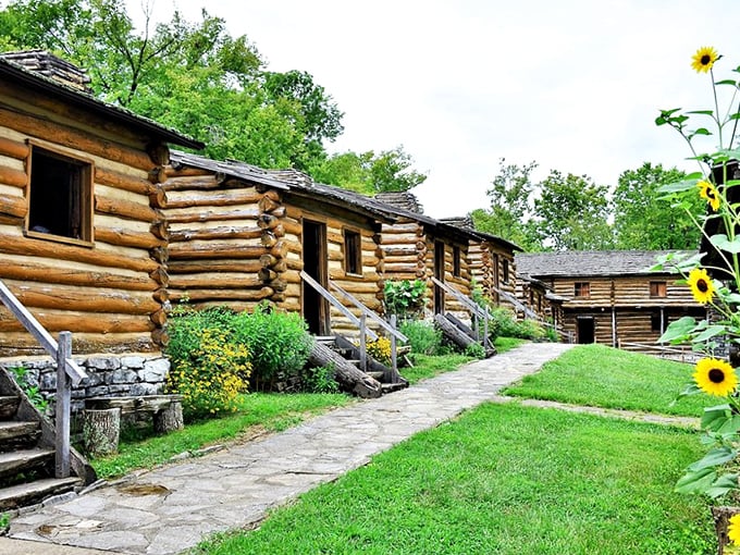 These rustic log cabins make modern "tiny houses" look like Johnny-come-latelies to the small living party.