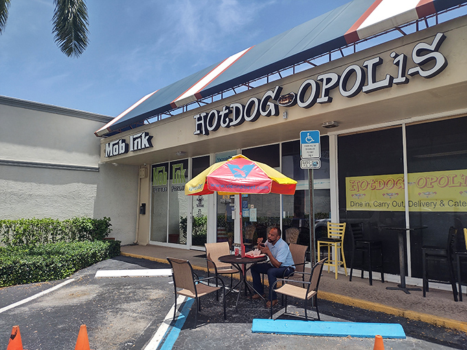 Strip mall on the outside, hot dog United Nations on the inside &ndash; where every frankfurter style gets equal representation.