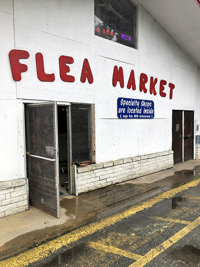 The entrance might not win architectural awards, but inside is where the magic happens for bargain hunters.