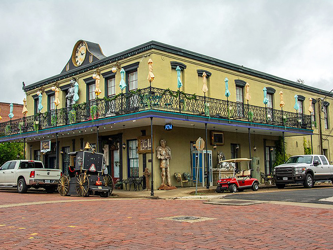 The grand courthouse presides over Jefferson's square with the dignified air of someone who remembers when hoop skirts were all the rage.