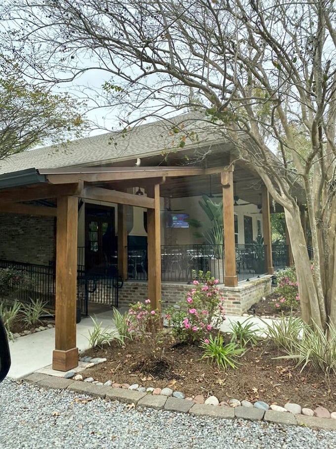 The wooded setting hints at what's cooking inside&mdash;steaks with that magical kiss of woodsmoke flavor.