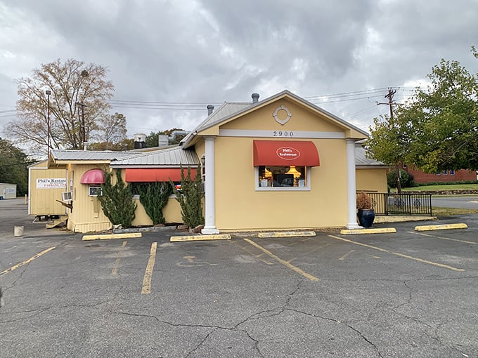 That red awning isn't just for show&mdash;it's marking the spot where breakfast dreams come true seven days a week.