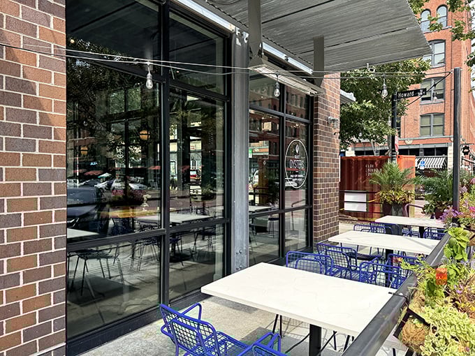 Plank Provisions: The kind of patio where summer evenings stretch into delicious memories, one seafood plate at a time. 