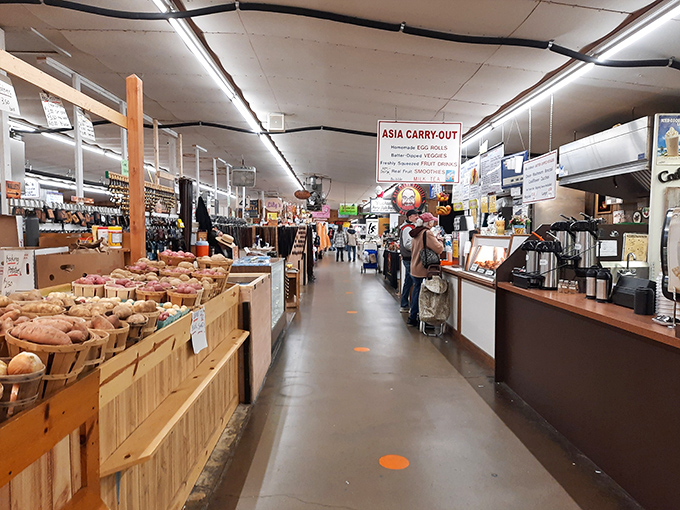 Roots Country Market: Colorful vintage toys stand at attention &ndash; like a time capsule of childhood memories just waiting to be reopened.