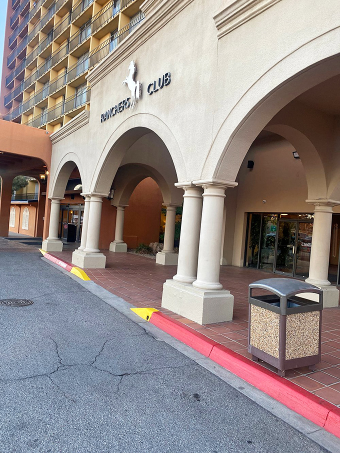 Beneath those stately arches, The Ranchers Club transforms prime beef into edible poetry for carnivores.