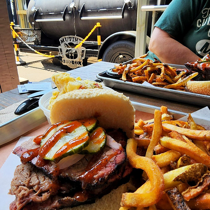 This sandwich doesn't need a fancy introduction—just napkins, lots of napkins, and maybe a moment of silent appreciation.