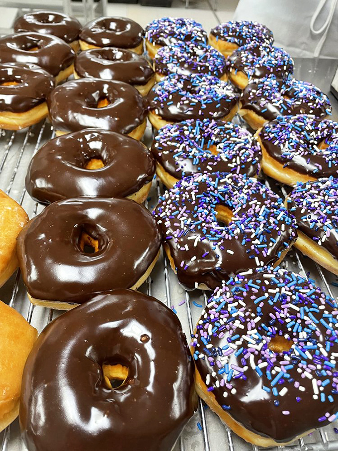 Chocolate glazed perfection that makes you wonder why we bother with fancy desserts when this simple joy exists in the world.